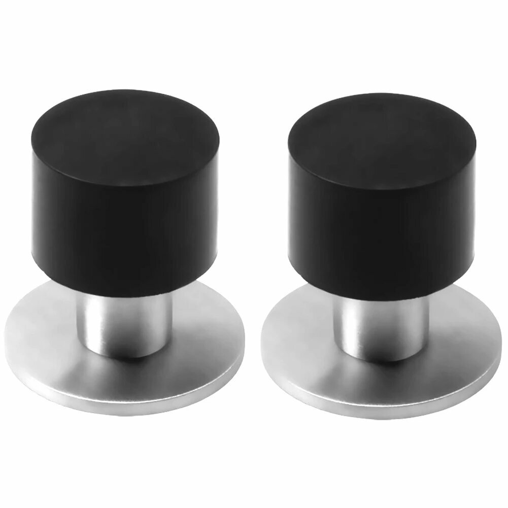 Бытовые сверхмощные дверные упоры из нержавеющей стали, резиновый стопор, клейкие дверные аксессуары с наклейками в комплекте, упаковка из 2 шт.