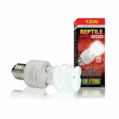 Сильный Лампа Exo Terra Reptile UVB200 (Repti Glo 10.0 Compact) 25 Вт -KP