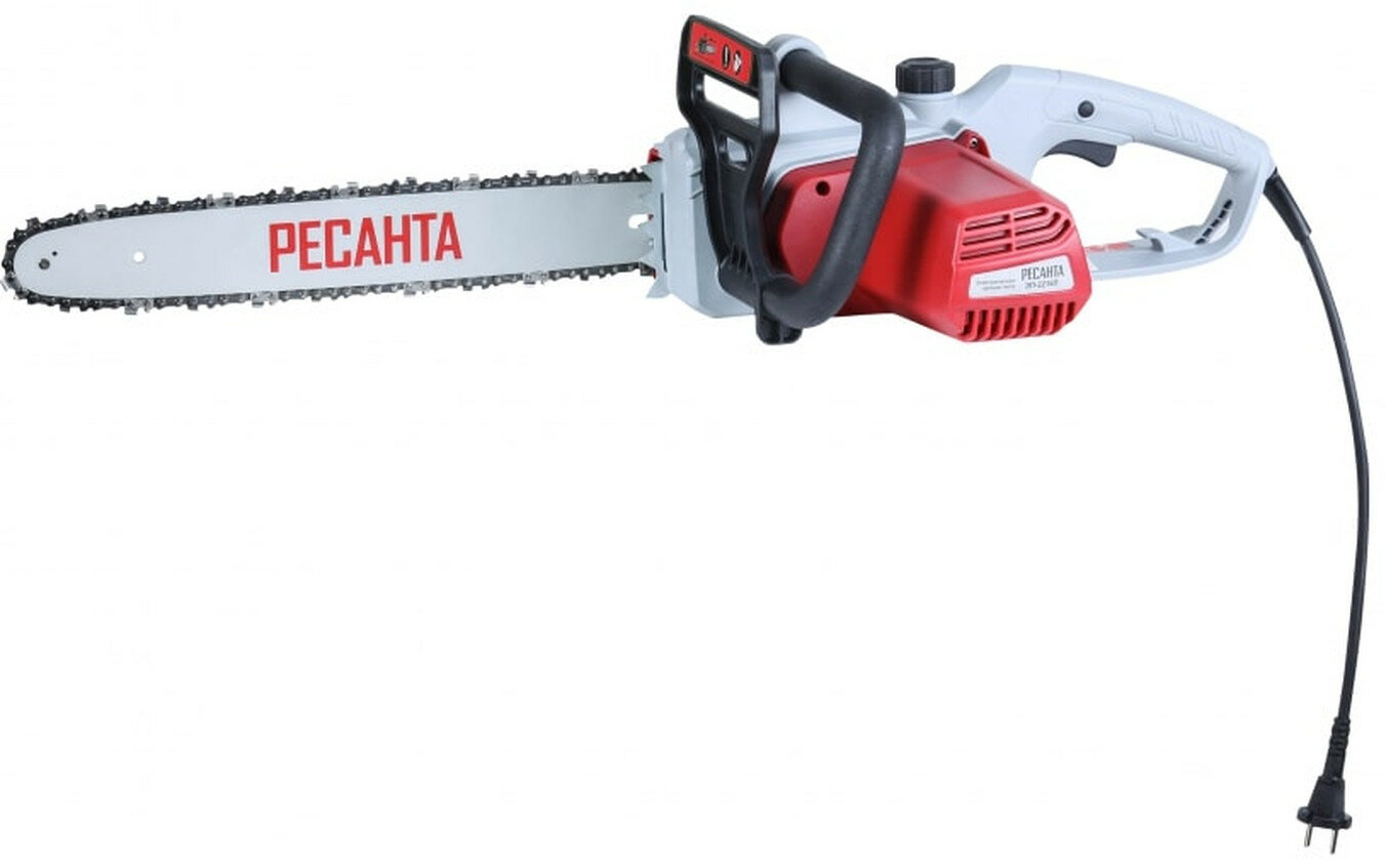 Электропила Ресанта ЭП-2216, 2200 Вт, 40 см, обрезиненная рукоятка, серая