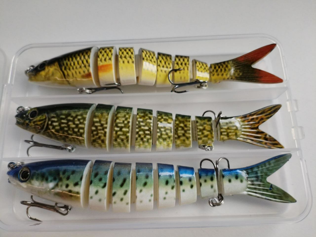 Набор воблеров на хищника, свимбейт составной 3шт, подарок рыбаку