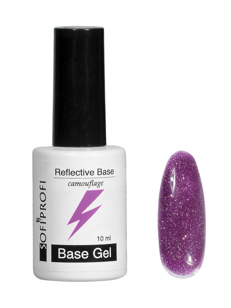 База светоотражающая для ногтей Тон 1298 Sofiprofi Reflective Base, 10 мл