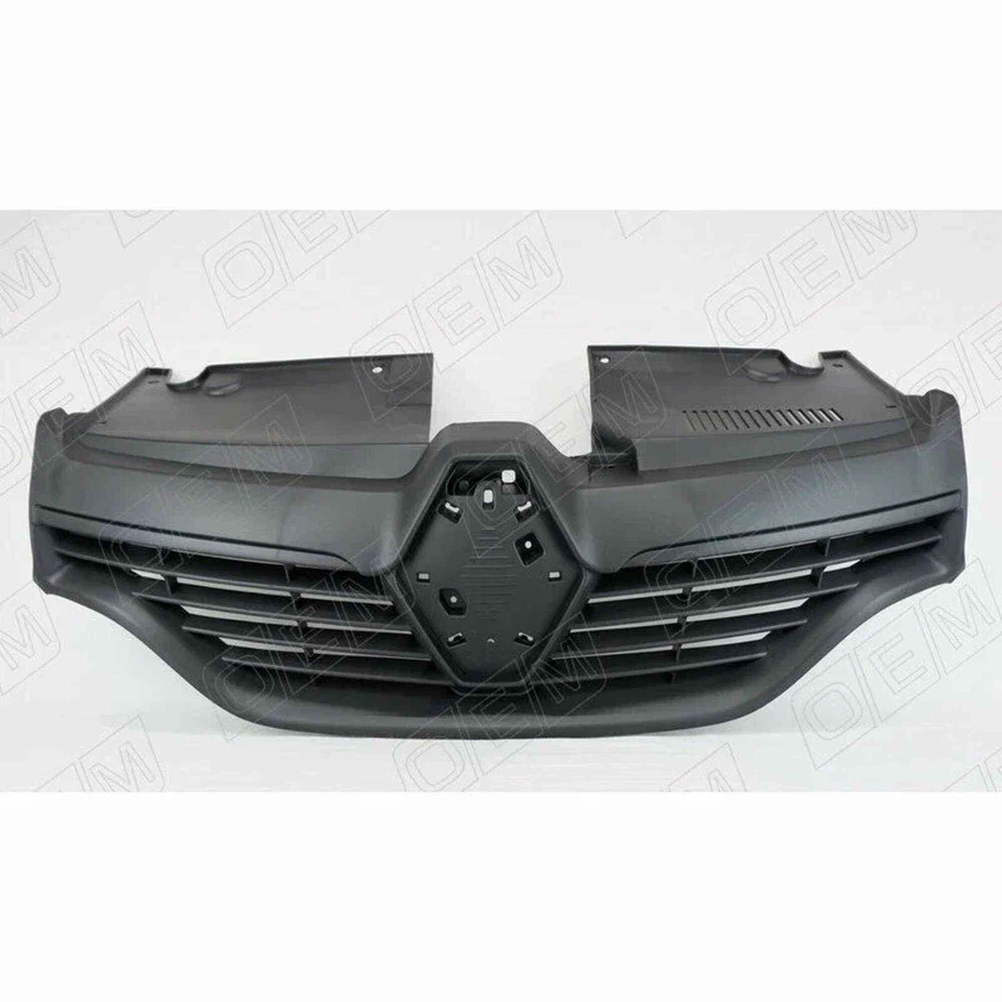 Решетка радиатора OEM3085, для Renault Logan, ABS пластик, черная