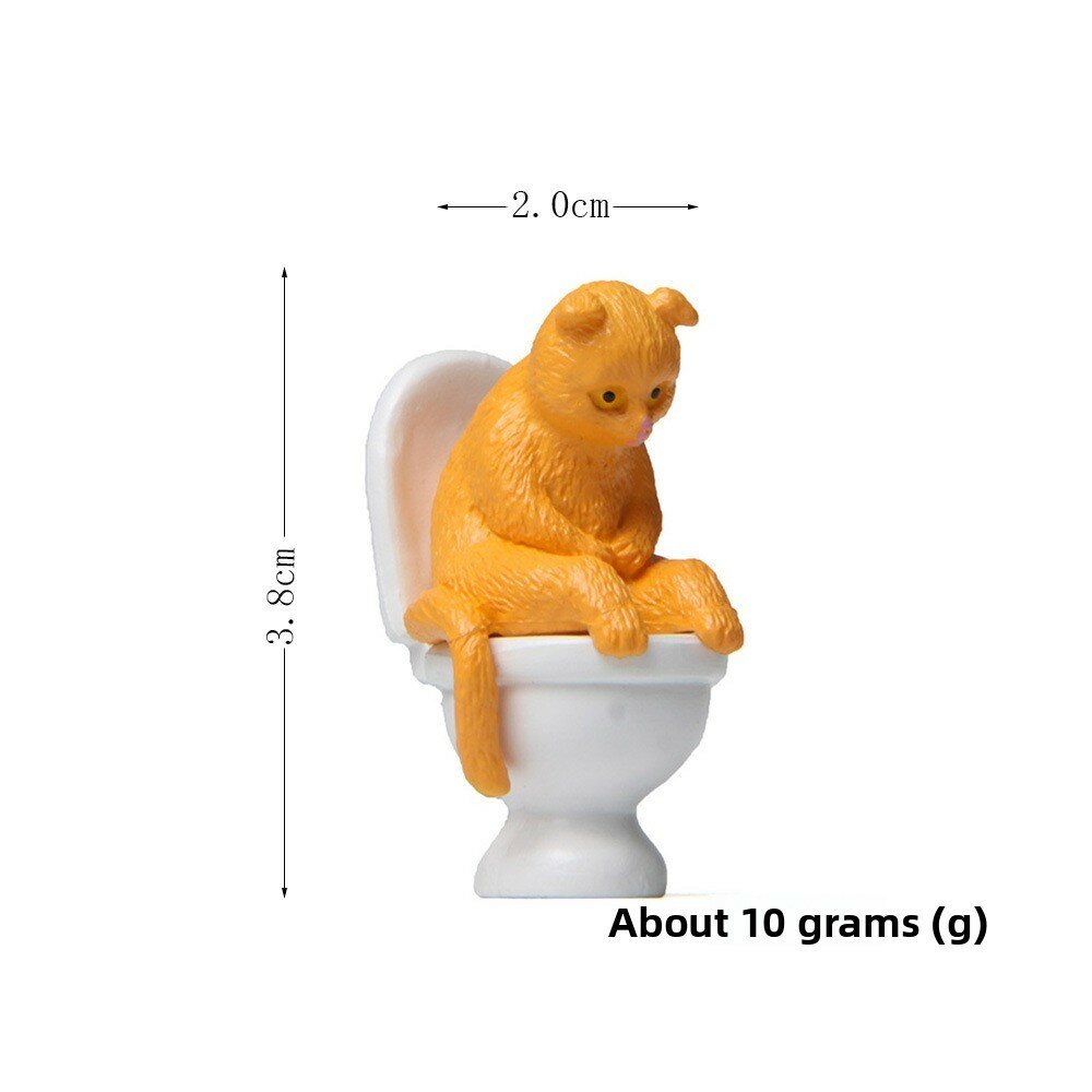 Pvc унитаз сидящий кот персонажи в стиле мультфильм для украшений на вечеринку и подарков идеи