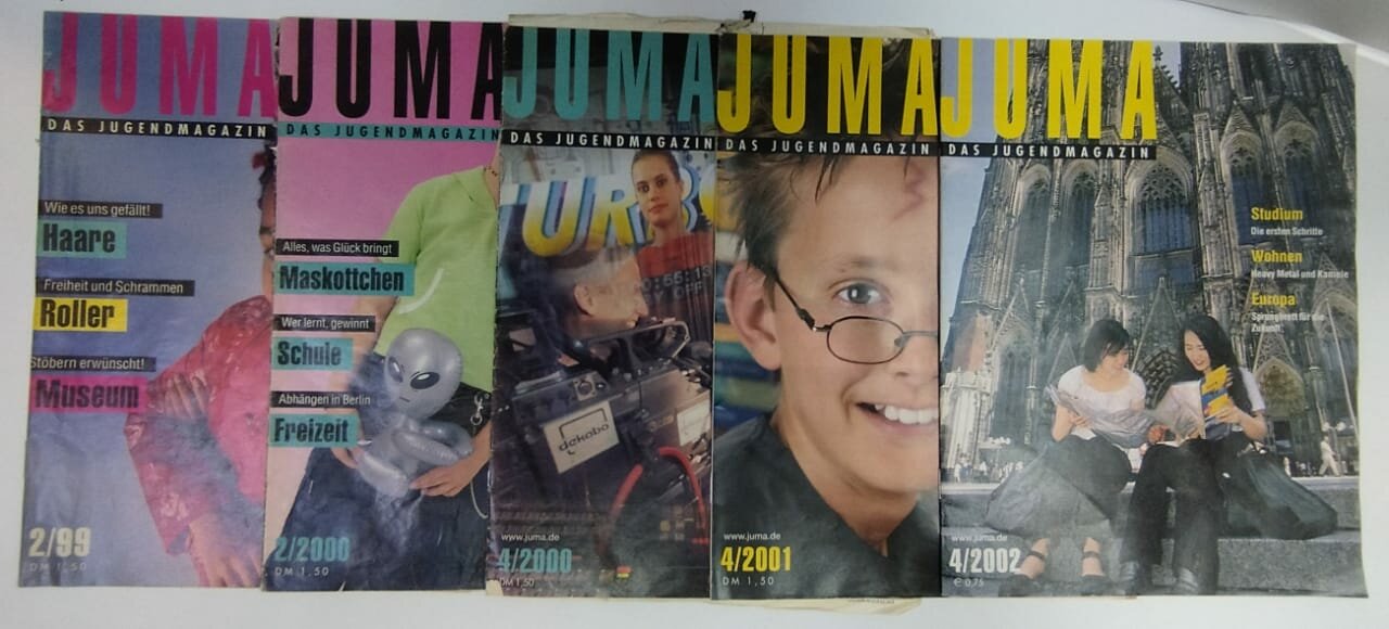 Журнал Juma, №2/1999, №2,4/2000, №4/2001, №4/2002 (комплект из 5 журналов секонд-хенд).