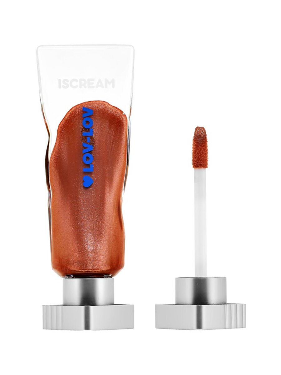 Блеск для губ ISCREAM коллекция LOV-LOV, тон 08, с глиттером