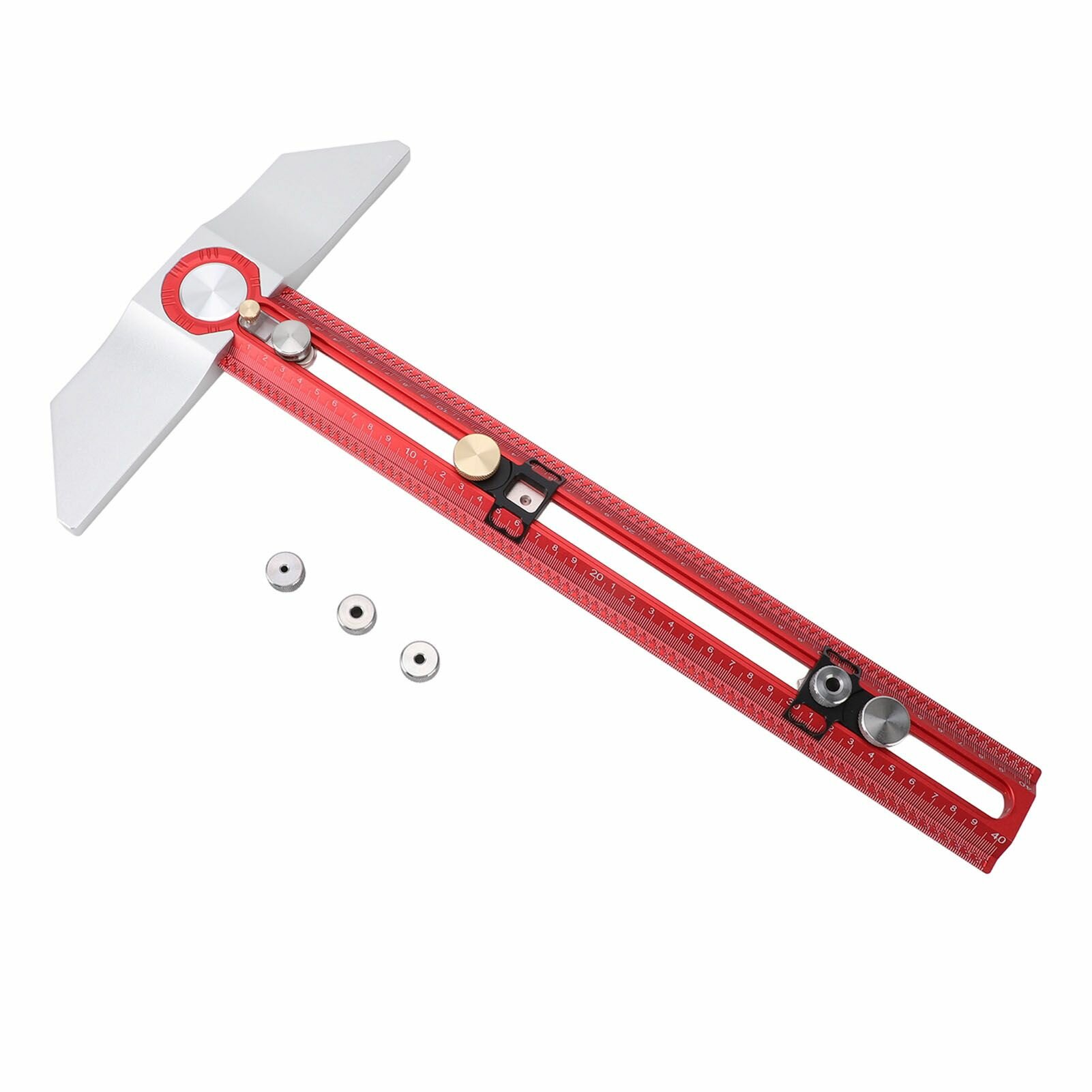 Деревообрабатывающая чертилка, алюминиевый сплав, 40 см, T-образная линейка