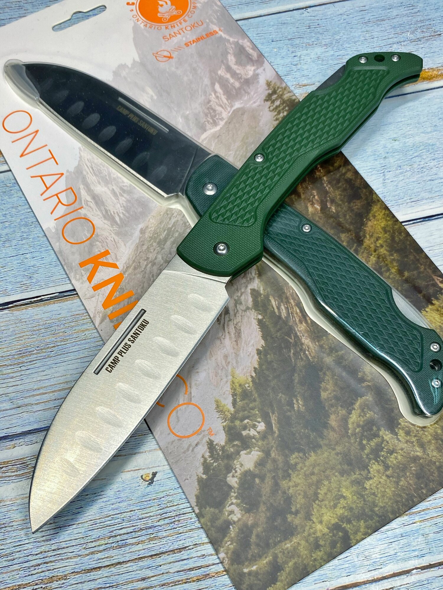 Складной нож сантоку Ontario Camp Plus Santoku, 4305TC