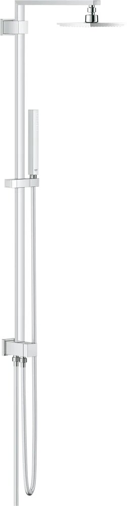Душевая стойка Grohe Euphoria Cube System 150 27696000 хром, глянцевая, душевая система с тропическим душем, без смесителя