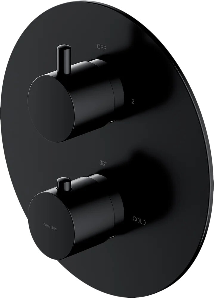 Термостатический смеситель встраиваемый Omnires Y Y1236ROBL черный