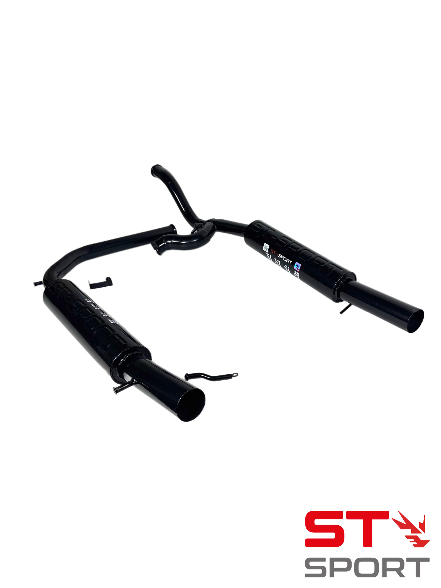 Глушитель раздвоенный "ST-Sport" для а/м ВАЗ 2172 Priora хетчбэк, без насадок