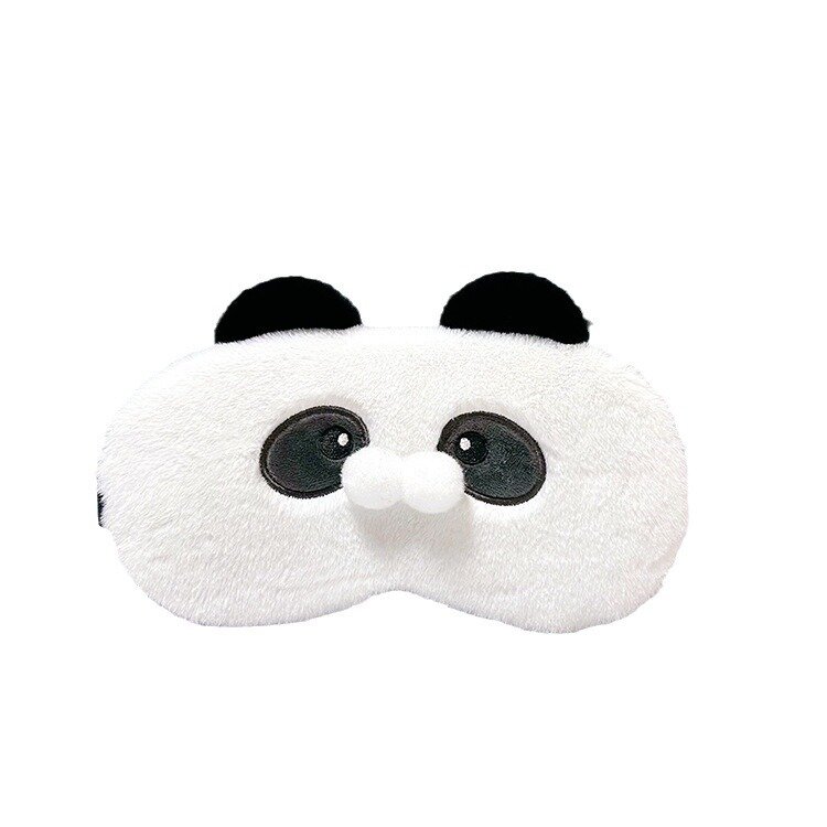 Маска для сна с милой плюшевой пандой, мягкая мультяшная маска для сна, светонепроницаемая повязка для сна, регулируемая дорожная повязка для детей и взрослых