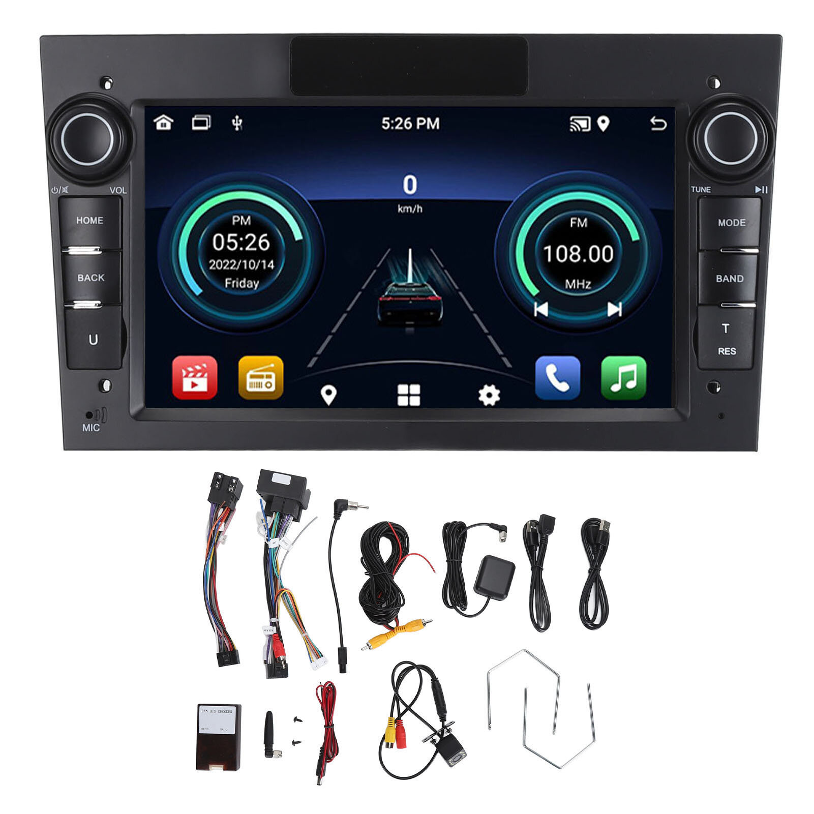 Автомобильный стерео 7 дюймов Double Din Android 12 5G WiFi для OPEL