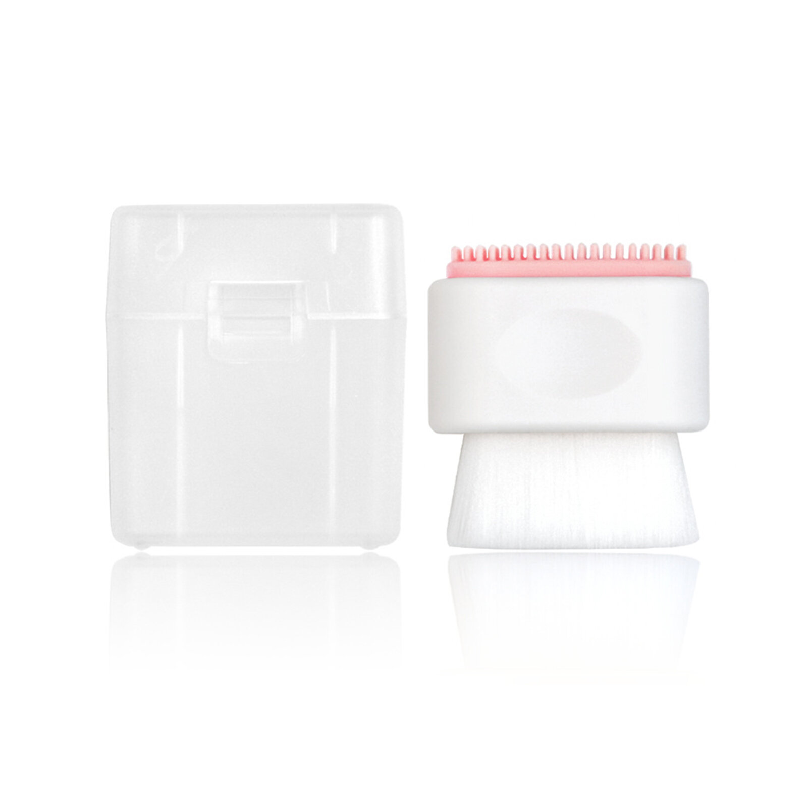 Портативная ручная щетка двойного назначения для умывания лица, очищения пор, мягкой щетки для волос, силиконовой щетки