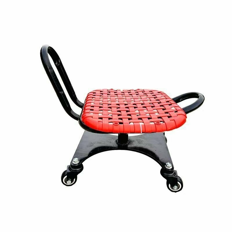 Садовый передвижной стул "Комфорт", нержавеющая сталь, черный, нагрузка до 500кг