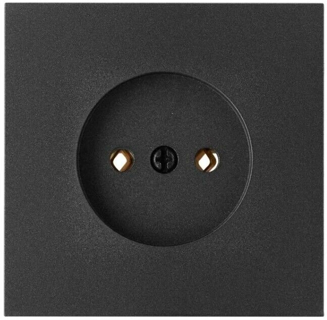 Розетка скрытая BYLECTRICA Carre графит (РС16-1601 графит)