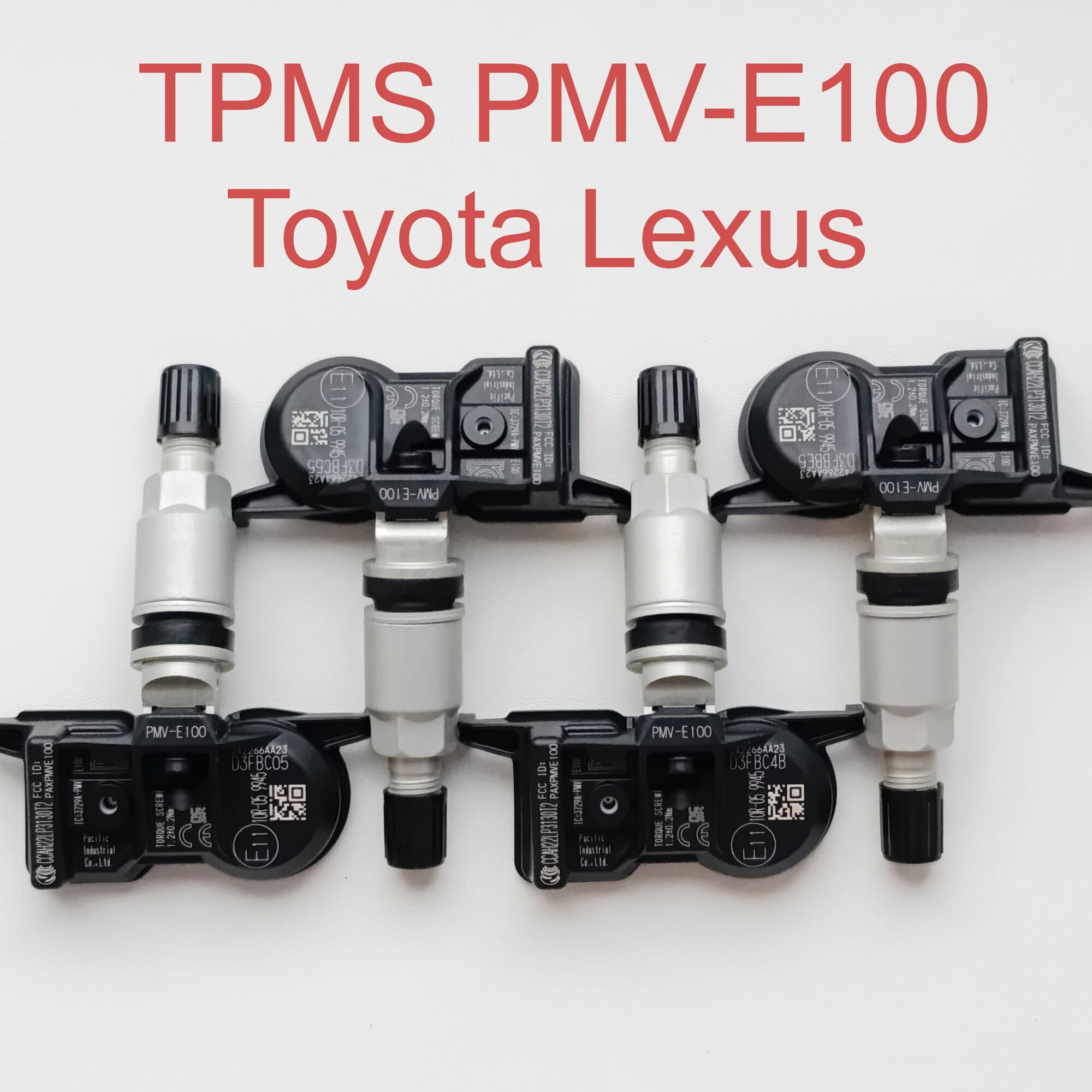 Датчик давления в шинах PMV-E100, 42607-02070 для Lexus и Toyota, комплект 4 шт