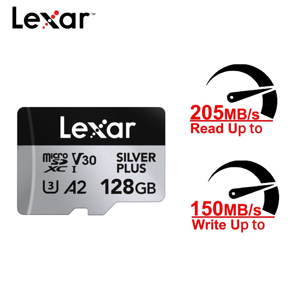 Lexar Silver Plus microSD карта памяти 64/128/256/512 ГБ/1 ТБ для Nintendo Switch