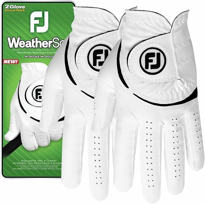 Мужские перчатки для гольфа FootJoy WeatherSof из 2-х упаковок