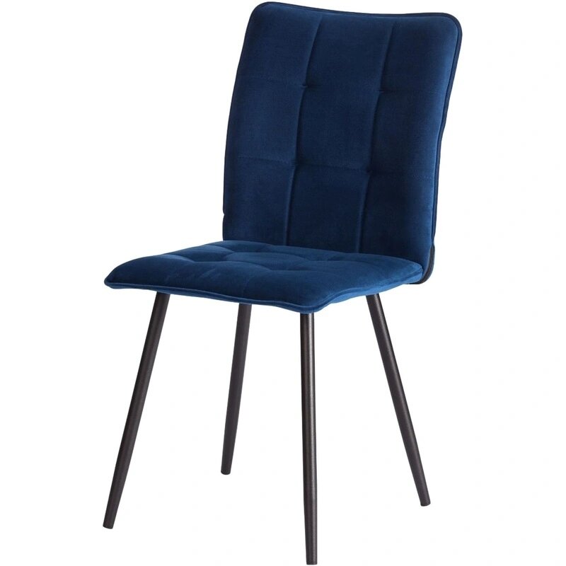 Стул Комус Мебель Flame велюр, 41х55х89, Blue (синий)