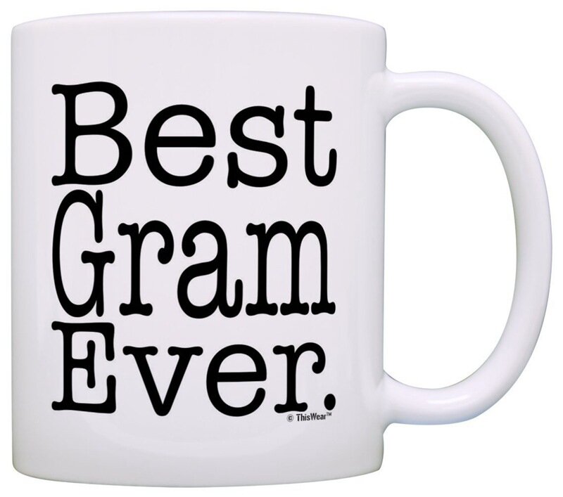 Керамическая кофейная кружка «Лучшая бабушка на свете» — объём 350 мл — идеальный подарок для бабушек — 8,2 x 9,5 см