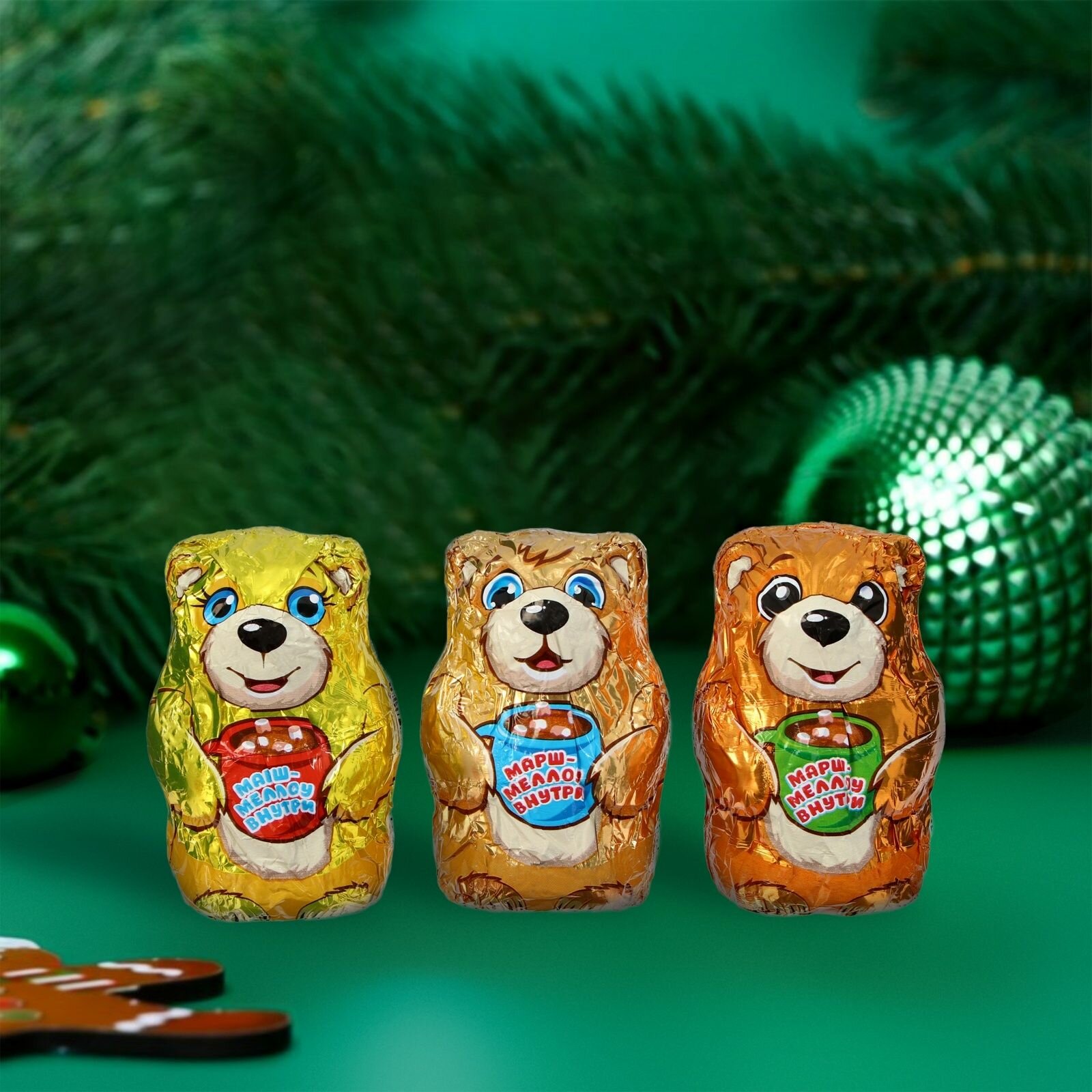 Шоколадная бомбочка "Мишка с маршмеллоу", 35 г