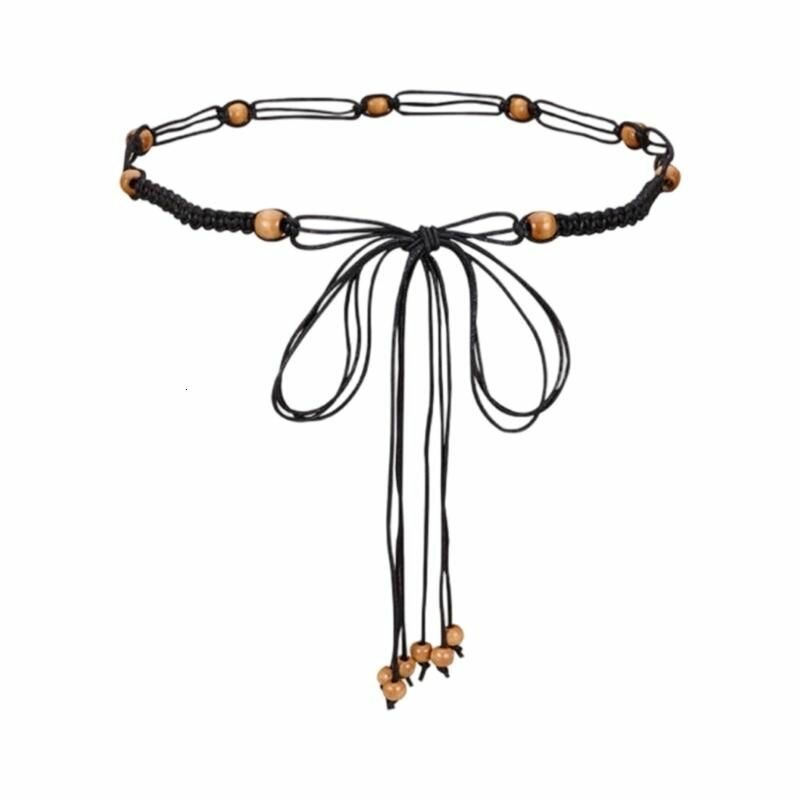 Богемный боди-чейн из нейлона, Черный