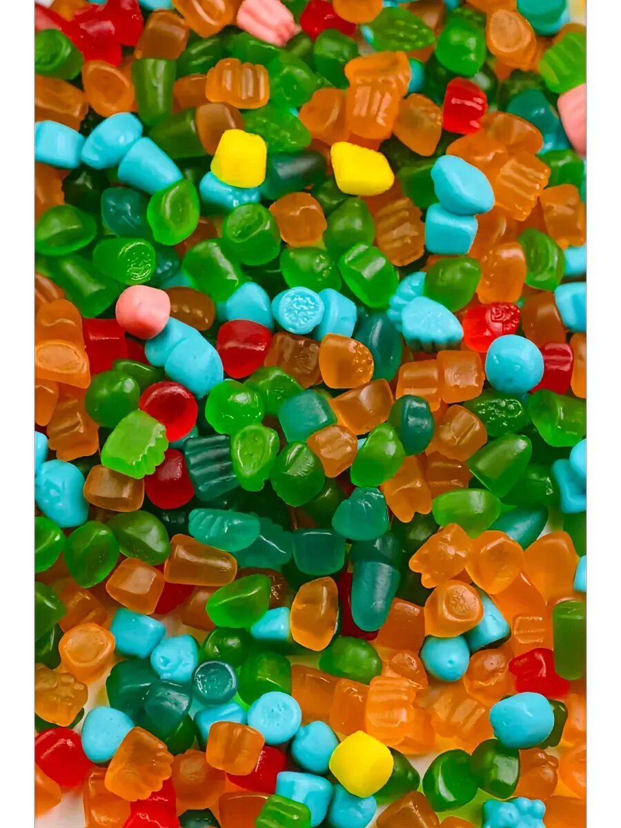 Мармелад жевательный, китайские конфеты, Фруктовый микс 1кг