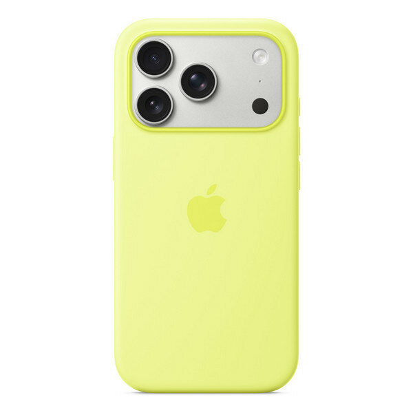 Чехол Apple Silicone Case для iPhone 17 Pro с MagSafe (MGFF4) Neon Yellow