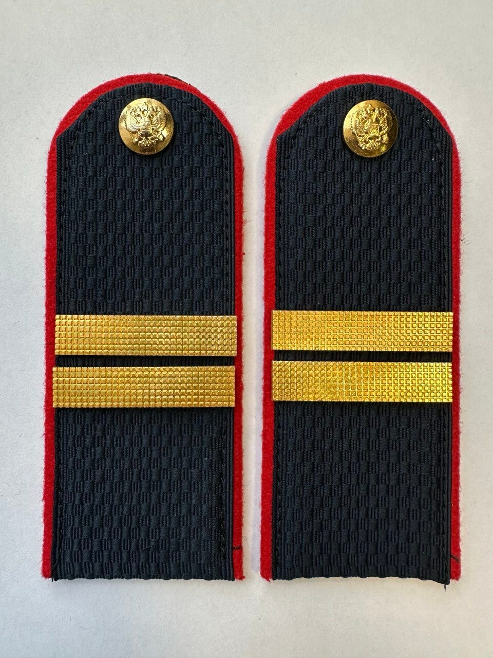 Погоны Полиции на китель темно-синие Картон Звание Младший Сержант 13 см