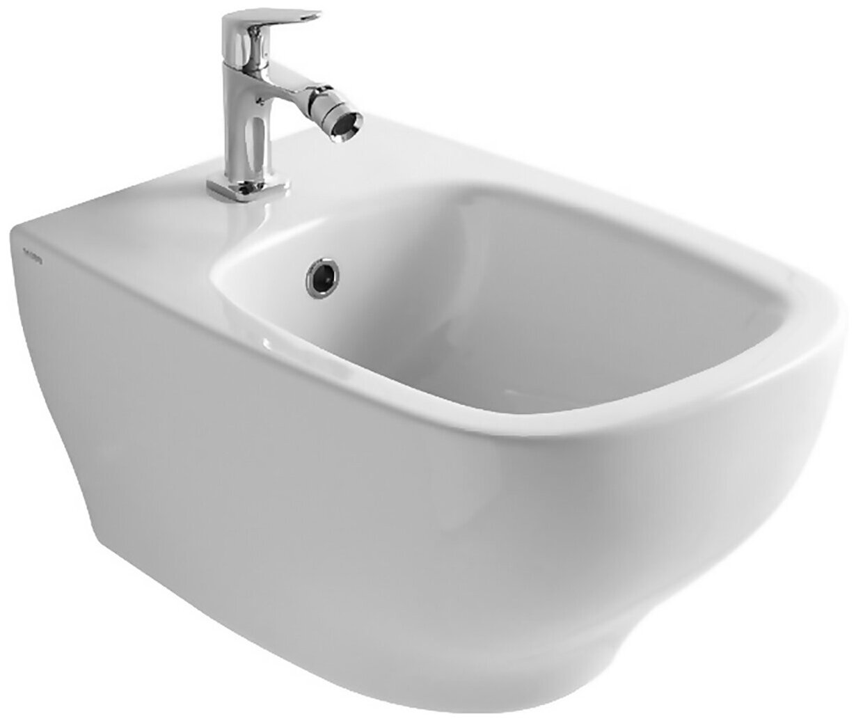 Биде подвесное Ceramica Globo Genesis GES09. BI, санфарфор, белый глянец, скрытый монтаж