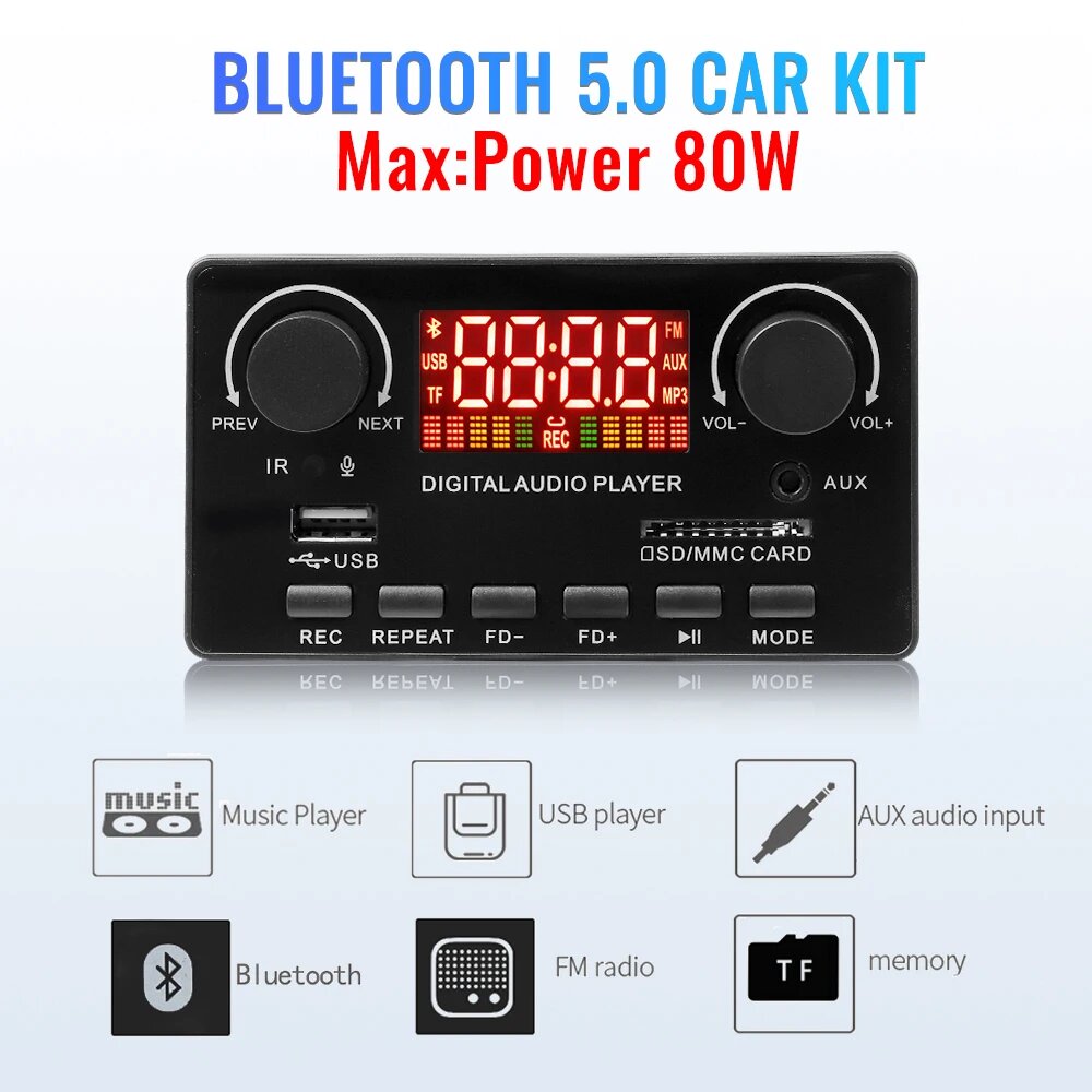 MP3-плеер Bluetooth 5.0 2x40 Вт — фото 1