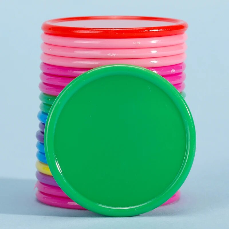 100 шт, 37 мм, 12 цветов, пластиковые фишки для покера, маркеры для казино, бинго, жетон, забавный семейный клуб, настольные игры, игрушка, подарок, Зеленый