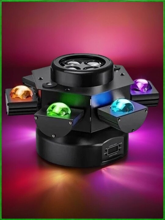 REXUS MH-232 "Drill" - голова вращения LED, лучи BEAM, стробоскоп, лазер 2 цвета