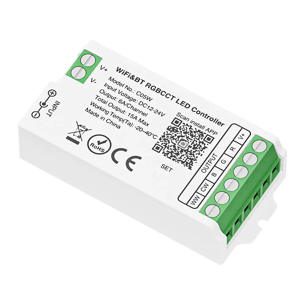 Xnbada RGB-контроллер WR01RF/WR02RF для светодиодных лент Зеленый, C05W