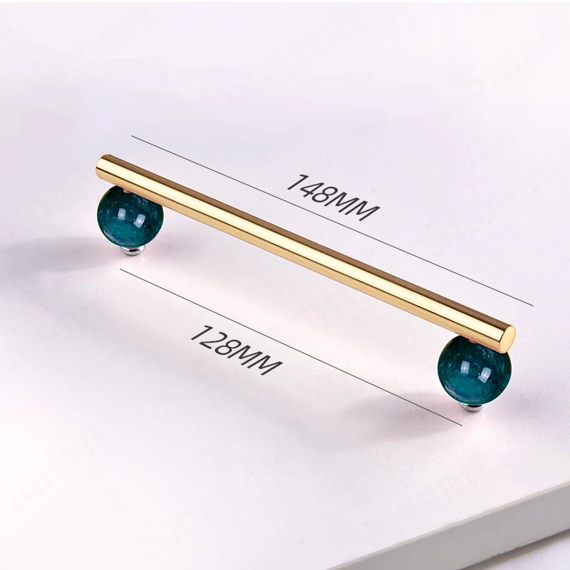 Латунные ручки для шкафов Smernit, D 128mm