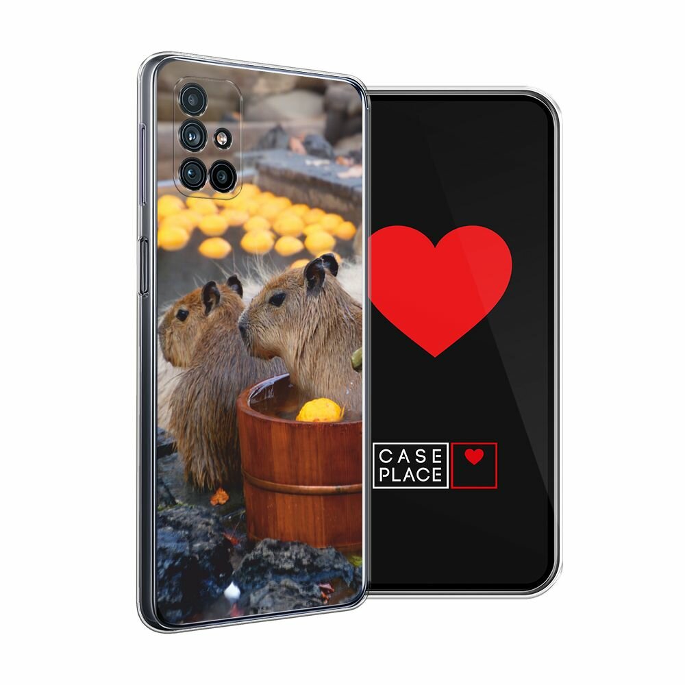 Чехол на Samsung Galaxy M31s / Самсунг Галакси M31s с принтом "Капибары отмокают" — фото 1