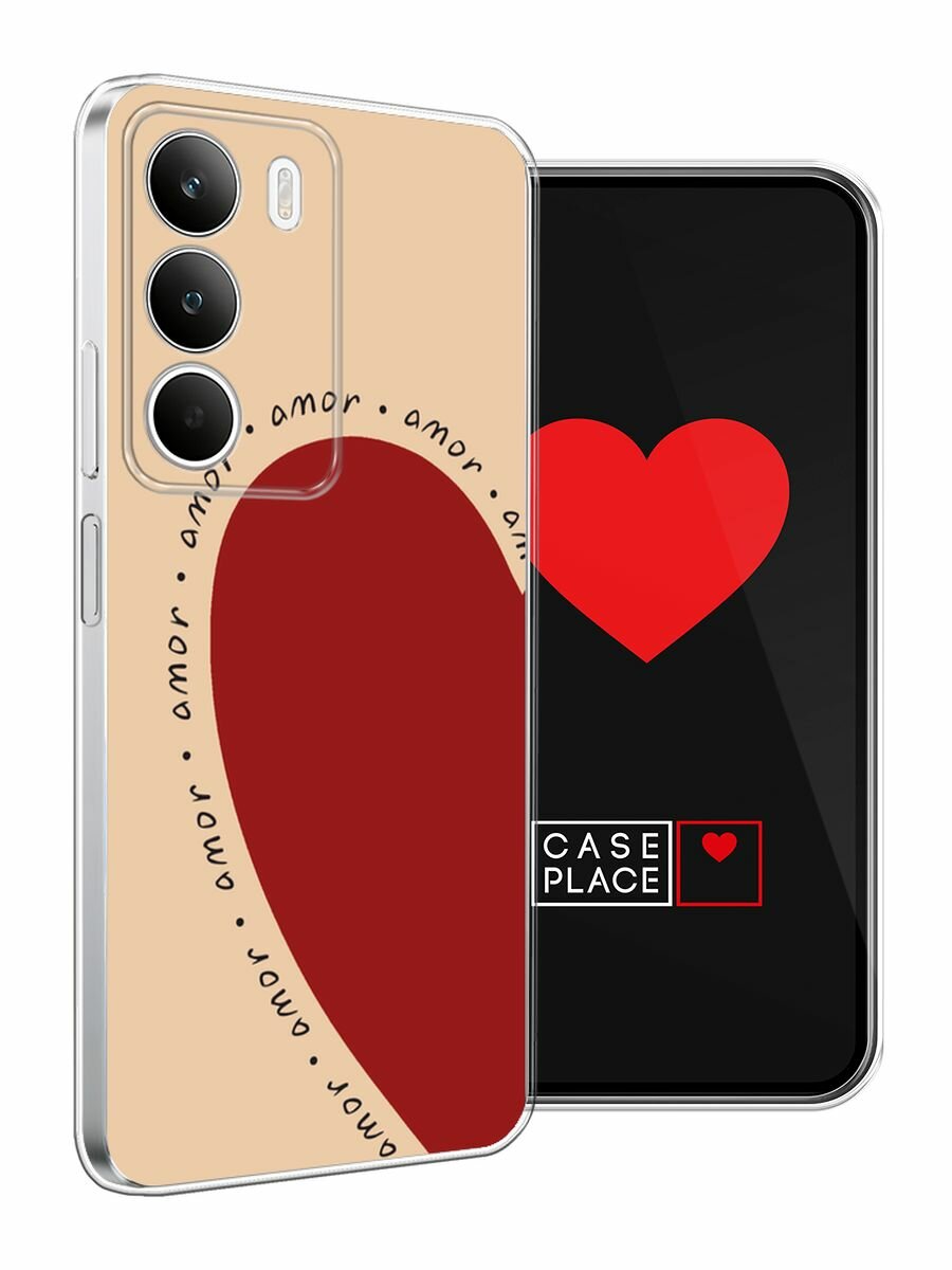 Чехол на Realme C71/P3 Lite 4G / Реалми С71/P3 Лайт 4G с принтом "amor heart 1 - 14 февраля" — фото 1