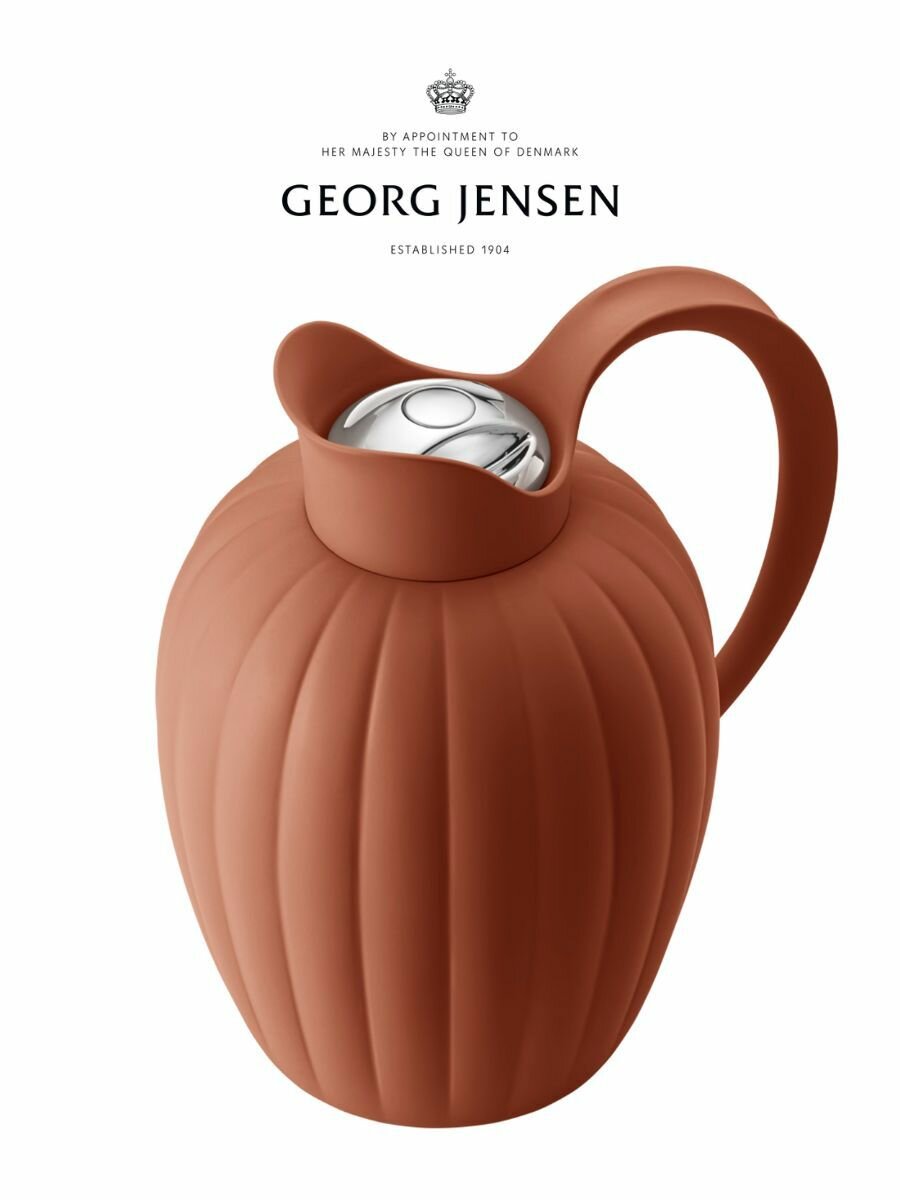 Термокувшин Bernadotte 1000 мл Terracotta, Georg Jensen, с корпусом из пластика ABS