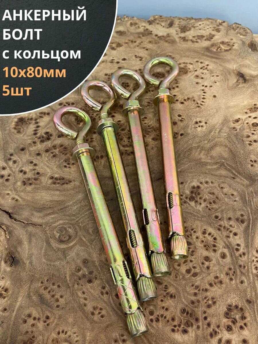 Анкерный болт с кольцом 10х80 мм (5 шт.)