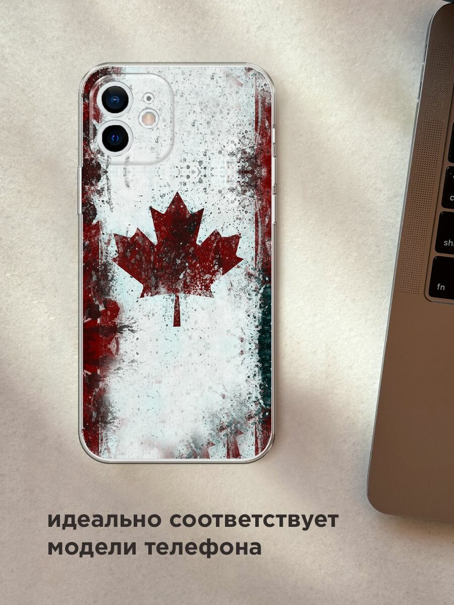 Чехол на Apple iPhone 12 mini / Айфон 12 Мини с принтом "Канада" — фото 1