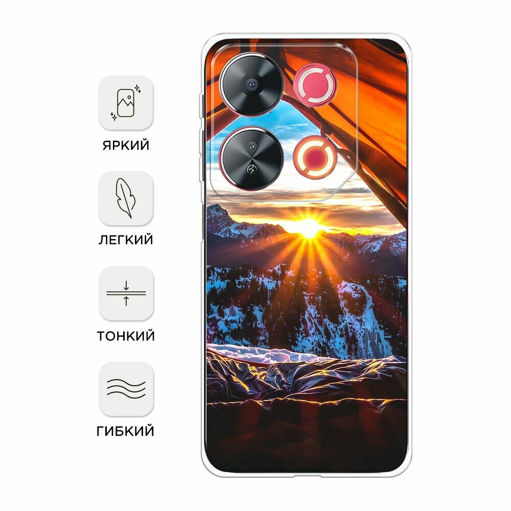 Силиконовый чехол на Itel P65 / Ител P65 с принтом Горы 7 — фото 1