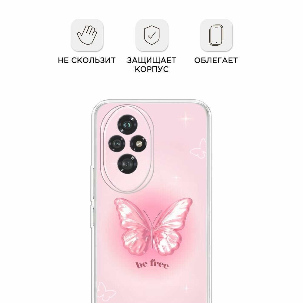 Чехол на Honor 200 / Хонор 200 с принтом "Be free butterfly 1" — фото 1
