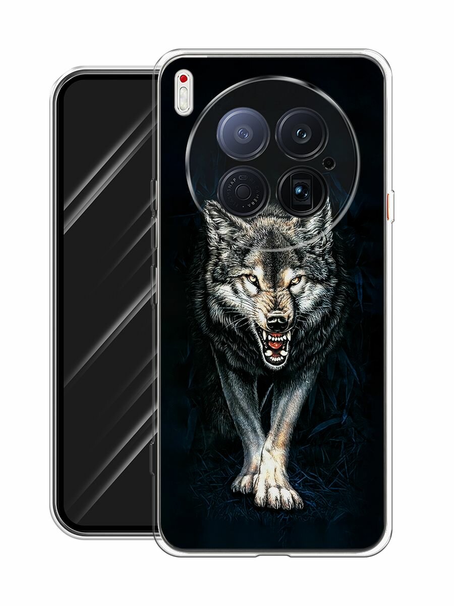 Чехол на Tecno Camon 40 Premier / Текно Камон 40 Премьер с принтом "Злобный волк из ночи" — фото 1