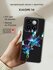 Чехол на Xiaomi 14 / Сяоми 14 с принтом "Синий цветок на черном"