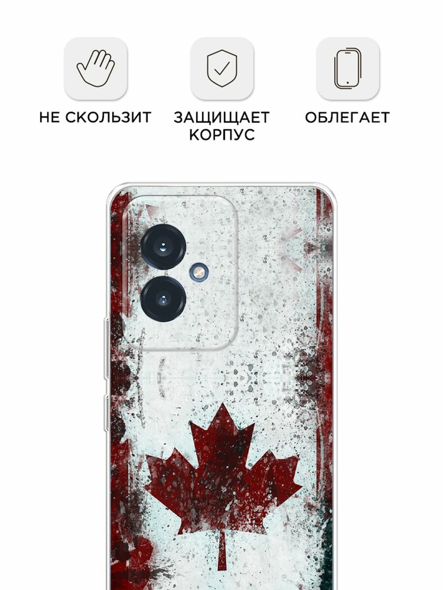 Силиконовый чехол на Honor 100 / Хонор 100 с принтом "Канада" — фото 1