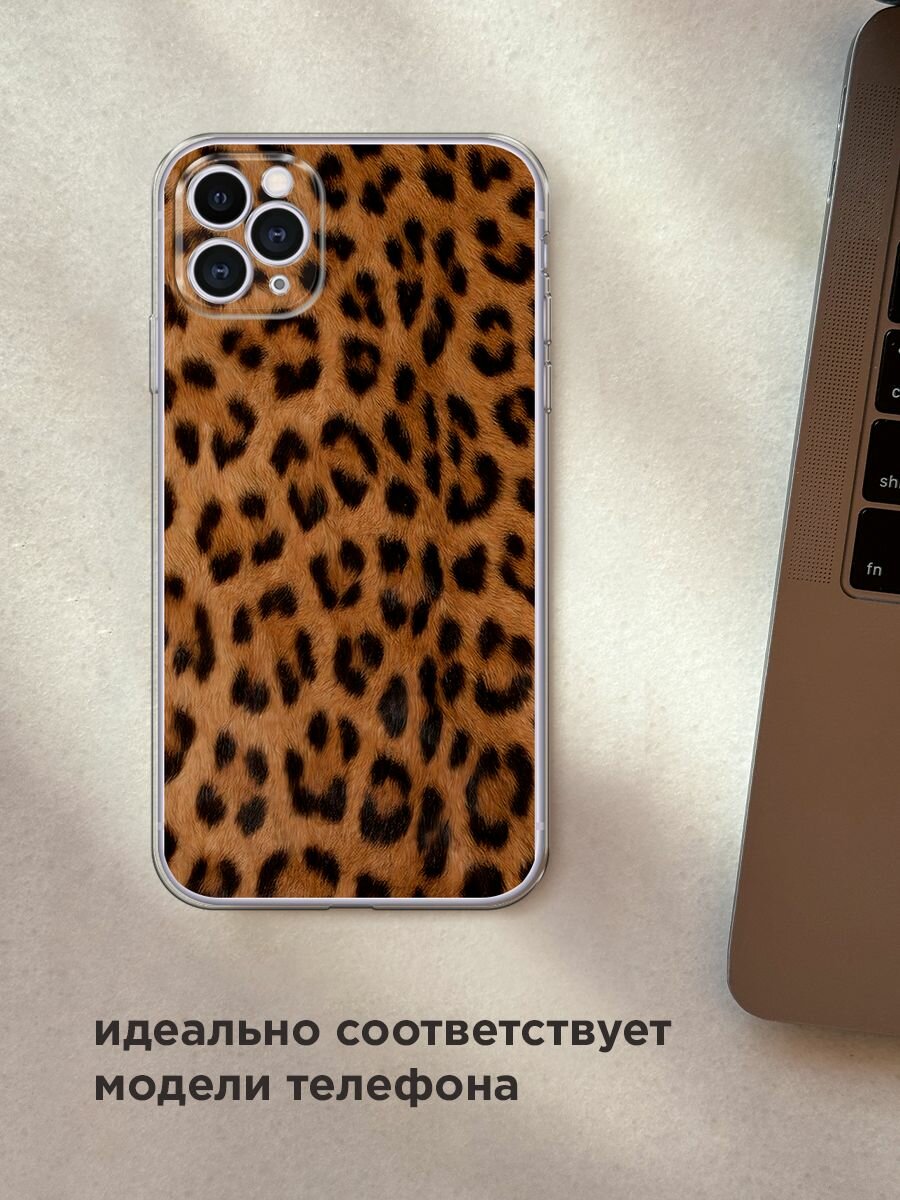 Чехол на Apple iPhone 11 Pro / Айфон 11 Про с принтом "Мех леопарда" — фото 1