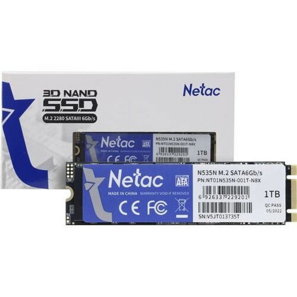 SSD диск Netac NT01N535N-001T-N8X, 1000 ГБ M.2