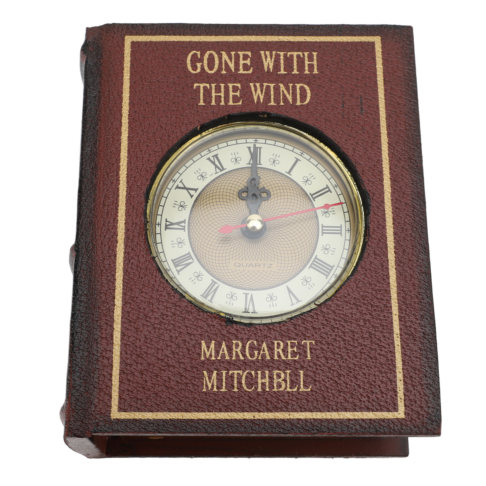 Винтажный ящик для хранения книг с часами, имитация книг, органайзер для ювелирных изделий, реквизит для фотосъемки для книжного шкафа, украшение для рабочего стола, красный