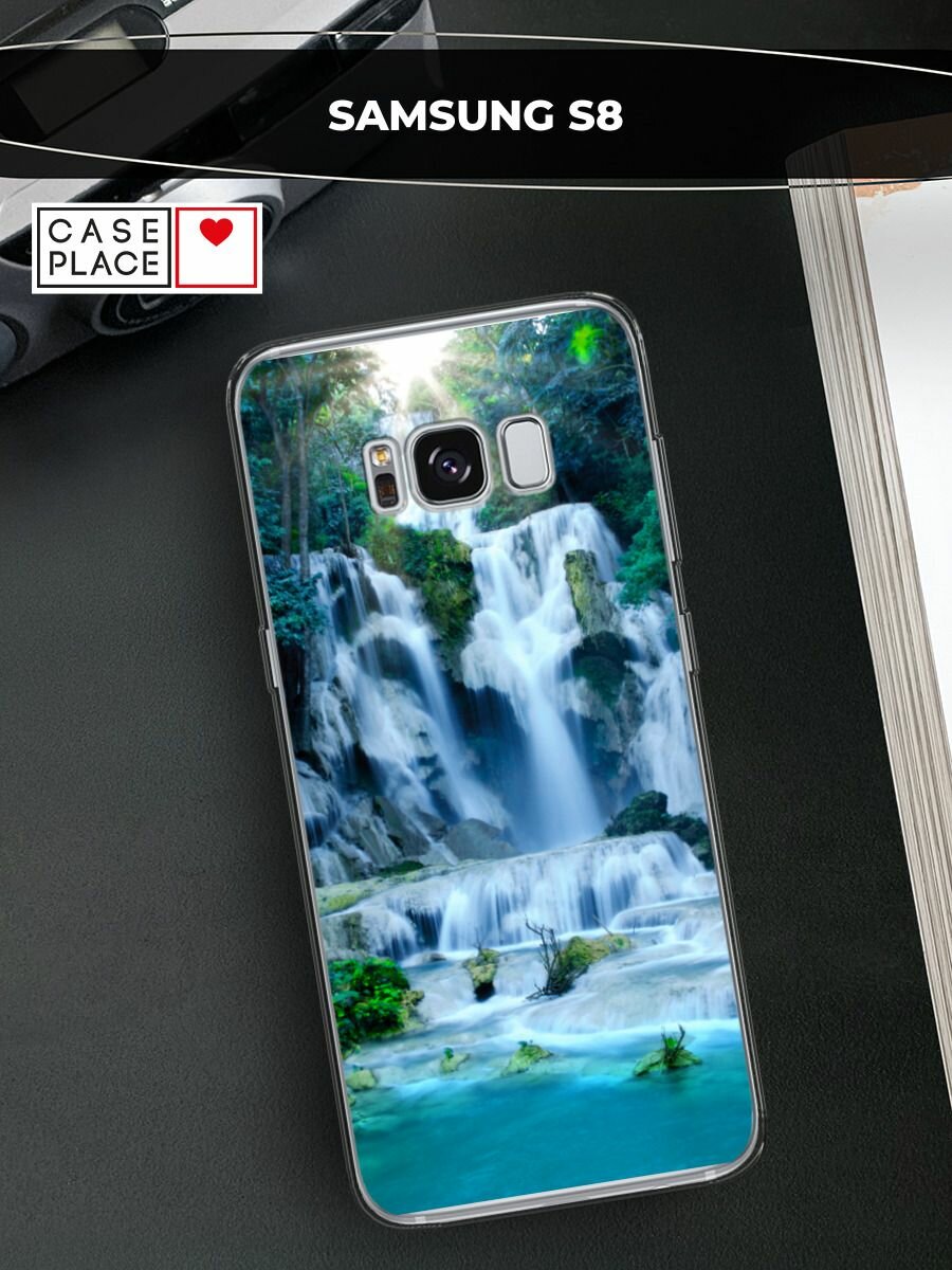 Чехол на Samsung Galaxy S8 / Самсунг Галакси С8 с принтом "Водопад 8"