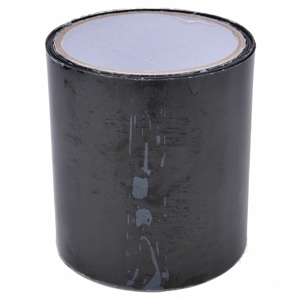 Лента ПВХ 10см ремонт труб черная